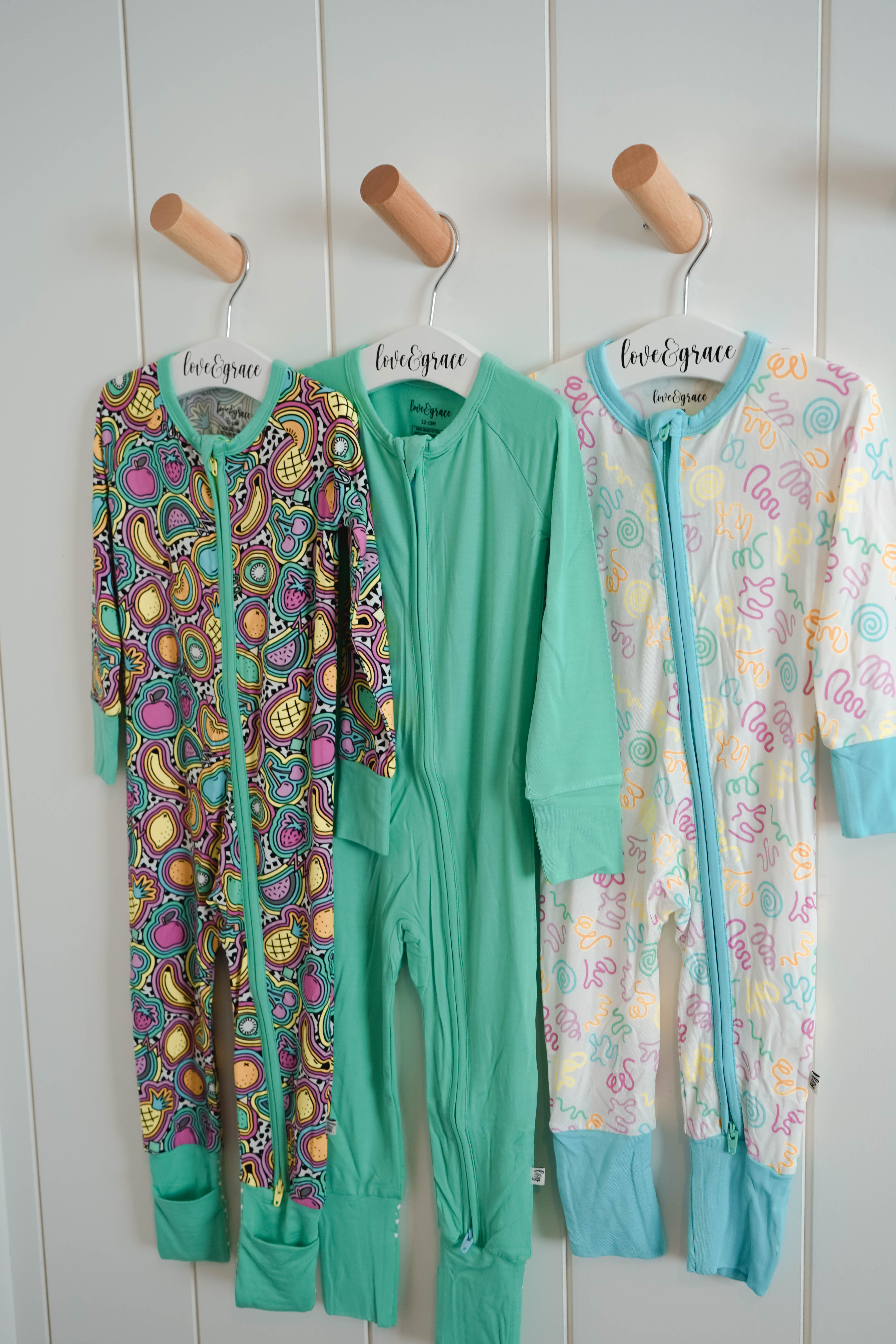 zip rompers – love&grace bamboo